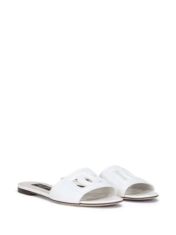 Dolce & Gabbana Leather Sandals With Dg Logo