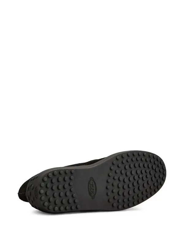 TOD'S Suede Winter Gommino Desert Boots - Black