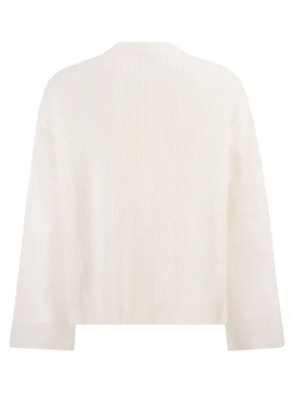 Brunello Cucinelli Ribbed Cardigan - White