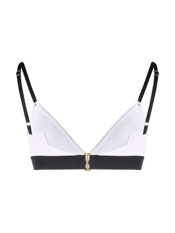TOM FORD Triangle Bra With Logo Band - White