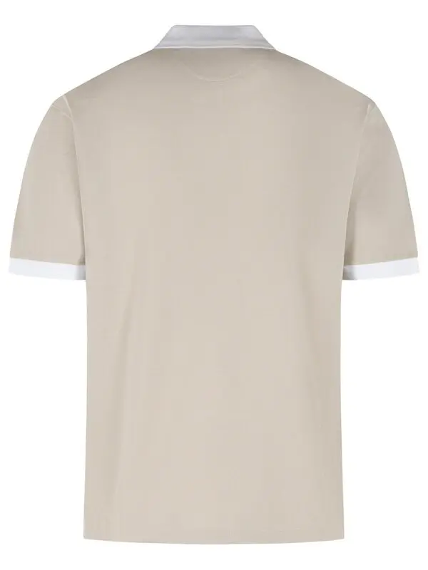 Eleventy Beige Cotton Polo Shirt