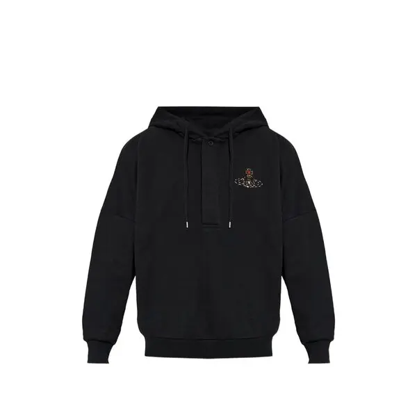 VIVIENNE WESTWOOD Batwing Sleeve Hooded Sweatshirt - Black