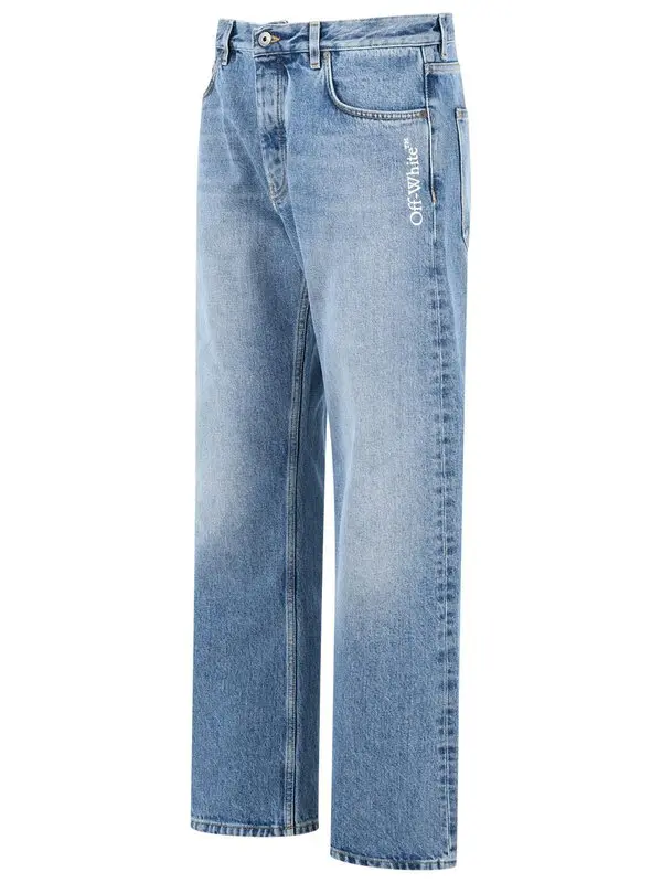 Off-White Light Cotton Jeans