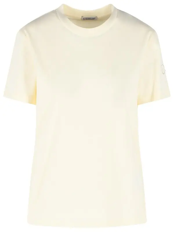 Moncler Cotton T-shirt - Cream