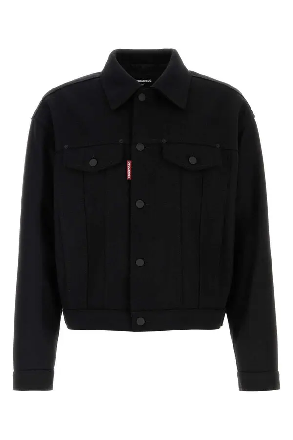 Dsquared2 Wool Blend Wool Jean Jacket