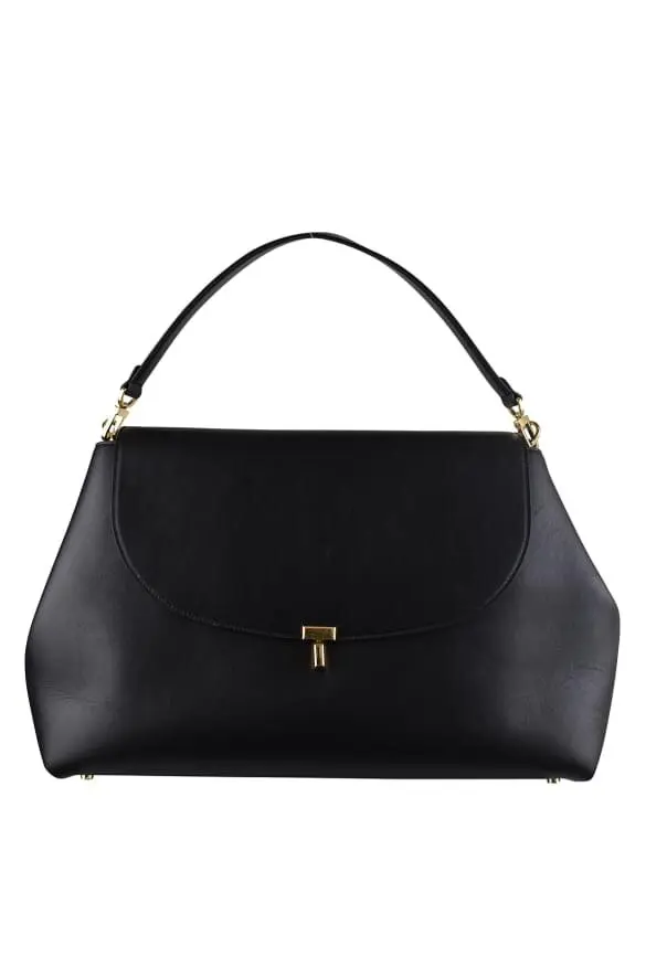 TOTEME T-lock Handbag - Black