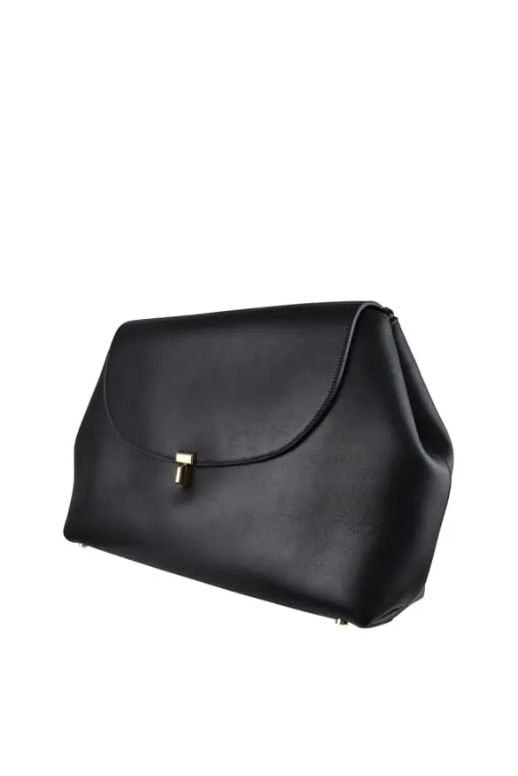 TOTEME T-lock Handbag - Black