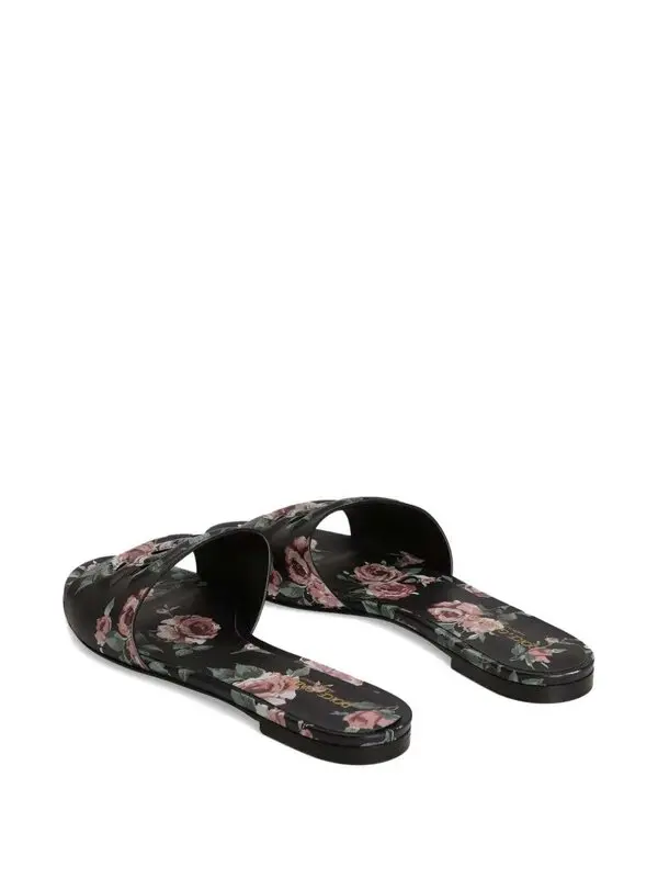 Dolce & Gabbana Floral Slide Sandals
