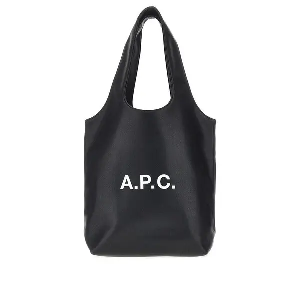 A.p.c. Faux Leather 'ninon Small' Tote Bag - Black