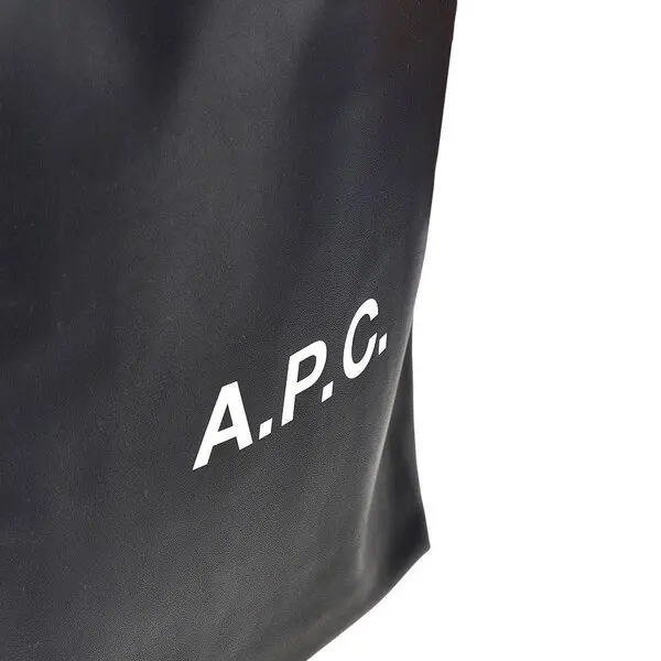 A.p.c. Faux Leather Ninon Small Tote Bag - Black