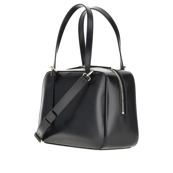 A.p.c. Virginie Box Leather Bag - Black