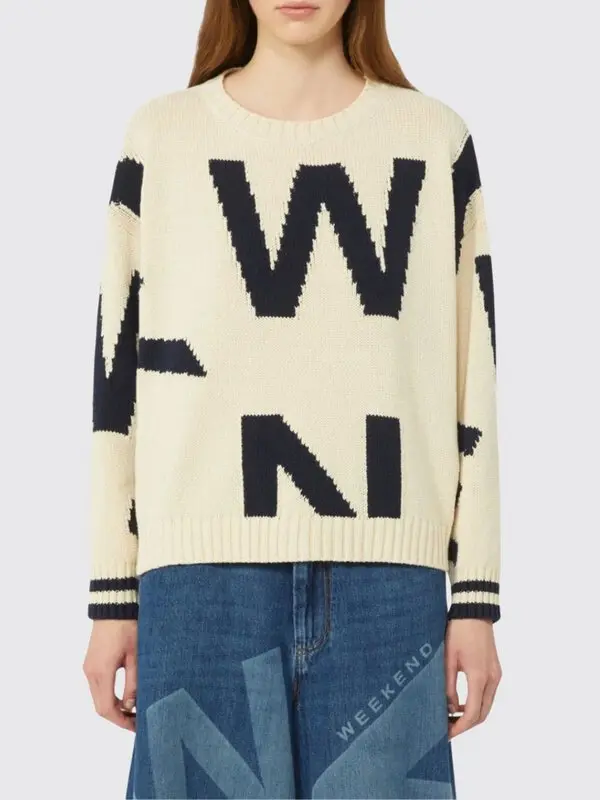 Max Mara Celebre Crew Neck Cotton Blend Pullover - Cream