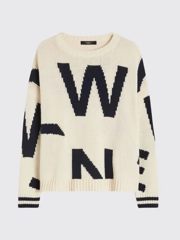 Max Mara Celebre Crew Neck Cotton Blend Pullover