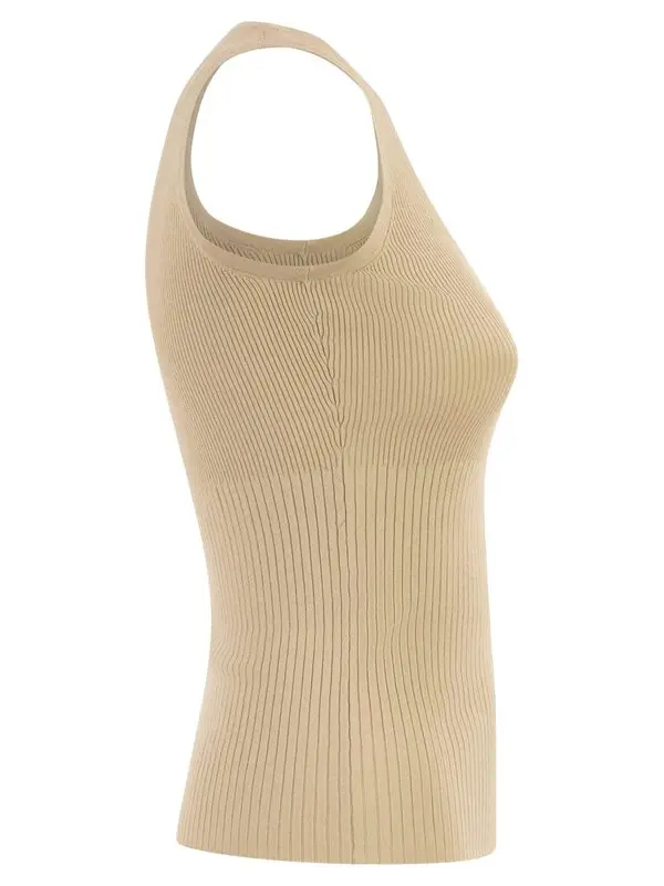 Max Mara Viscose Blend Yarn Top - Cream