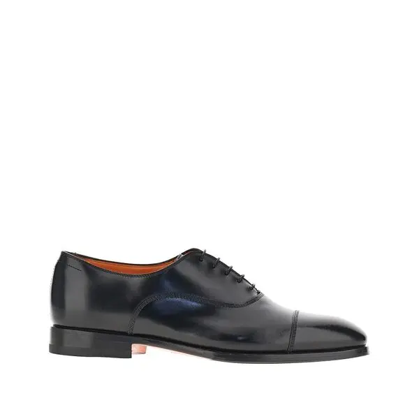 Santoni Archie Spazzolato Leather Laced Shoes