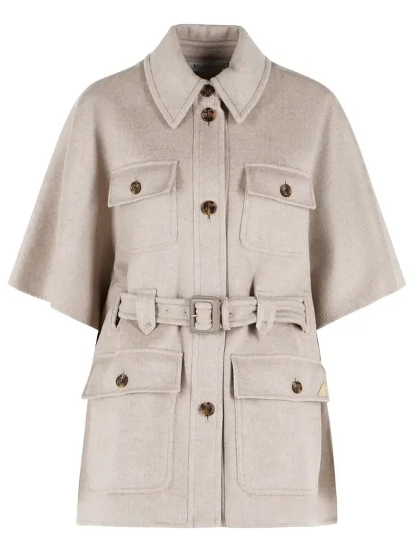 Max Mara Nettare' Beige Cashmere Cape