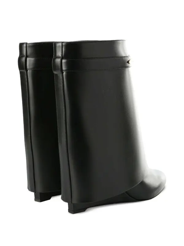 Givenchy Leather Wedge Boots - Black