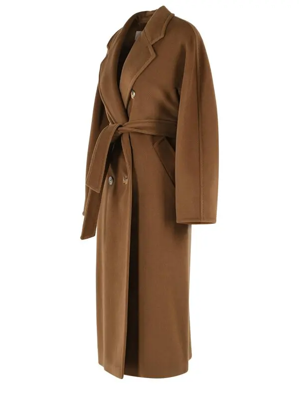 Max Mara Madame' Virgin Wool And Cashmere Coat - Brown