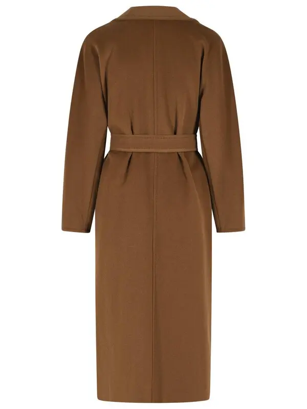 Max Mara Madame' Virgin Wool And Cashmere Coat - Brown