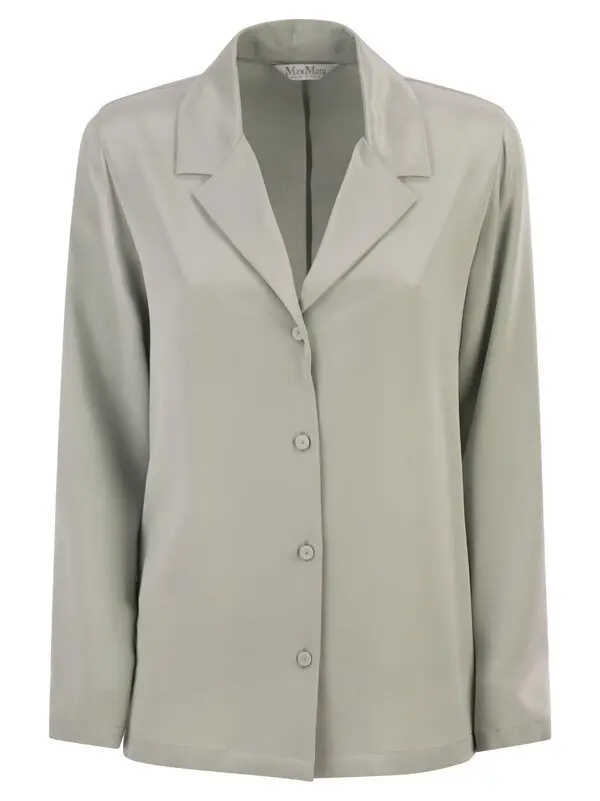 Max Mara Silk Satin Shirt - Green