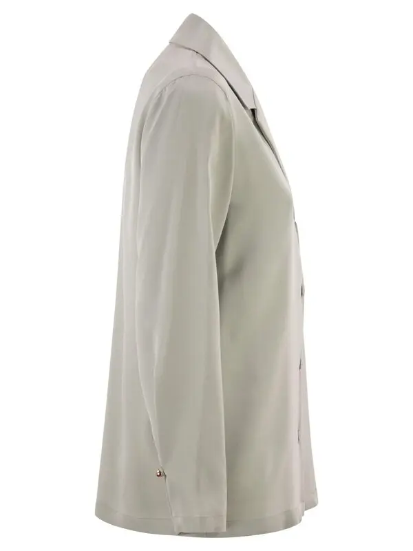 Max Mara Silk Satin Shirt - Green