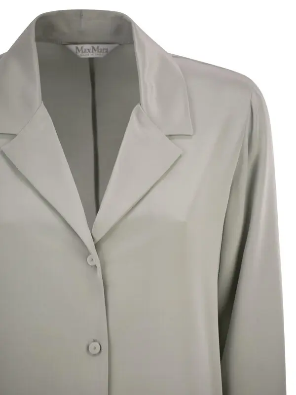 Max Mara Silk Satin Shirt - Green