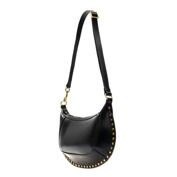 Isabel Marant Étoile Leather Oskan Moon Bag - Black