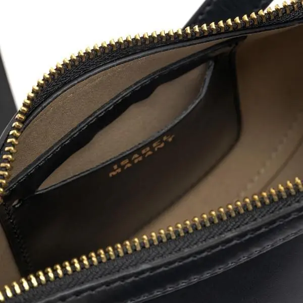 Isabel Marant Étoile Leather Oskan Moon Bag - Black