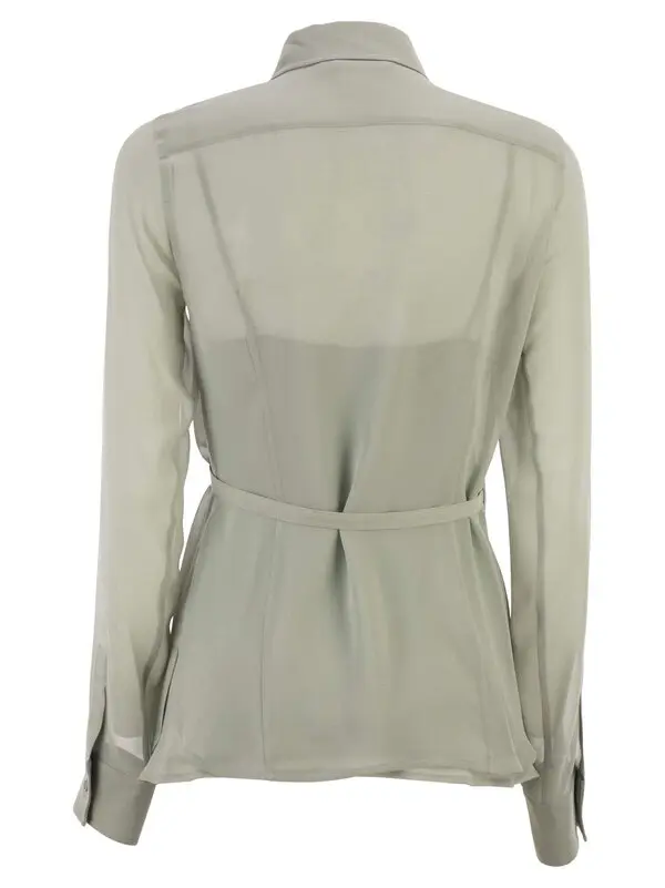 Max Mara Silk Chiffon Shirt With Matching Top