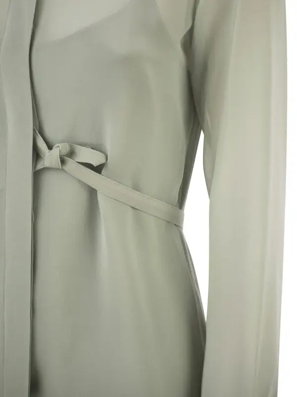 Max Mara Silk Chiffon Shirt With Matching Top