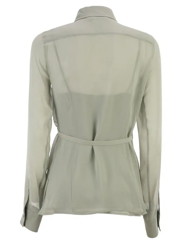 Max Mara Silk Chiffon Shirt With Matching Top