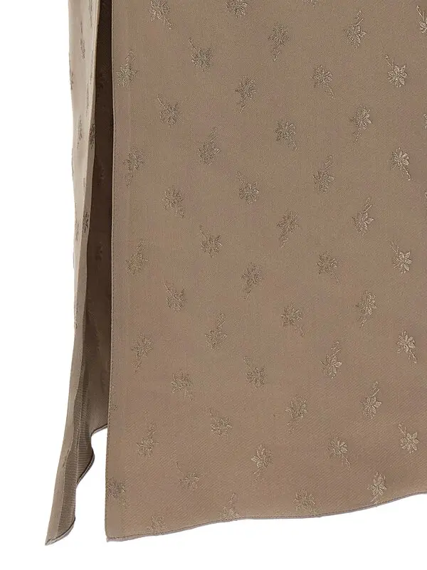 Fendi Satin Midi Dress - Gray