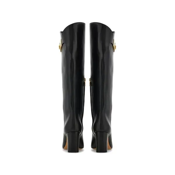 FERRAGAMO Leather Shaft-style Boots - Black