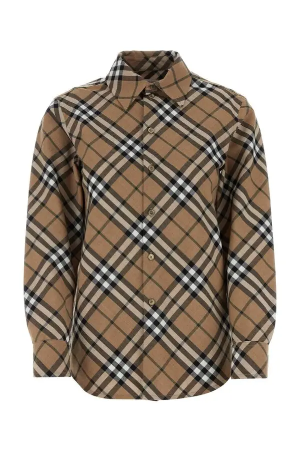 Burberry Embroidered Polyester Blend Shirt