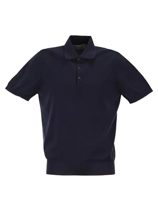 Brunello Cucinelli Lightweight Cotton Knit Polo Shirt