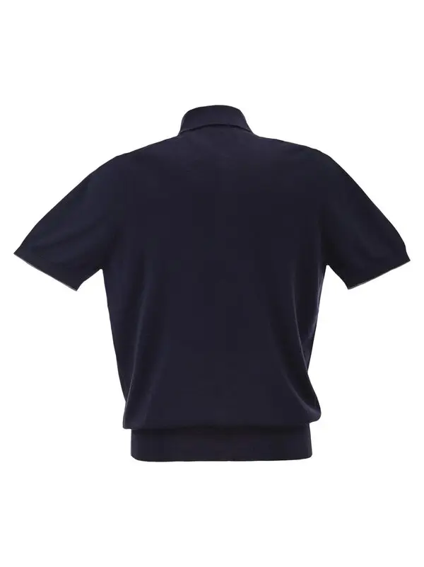 Brunello Cucinelli Lightweight Cotton Knit Polo Shirt