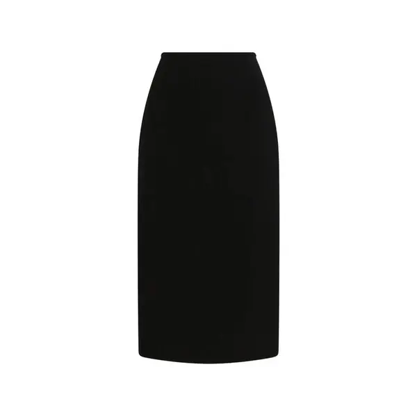Dolce & Gabbana Wool Crêpe Pencil Skirt - Black