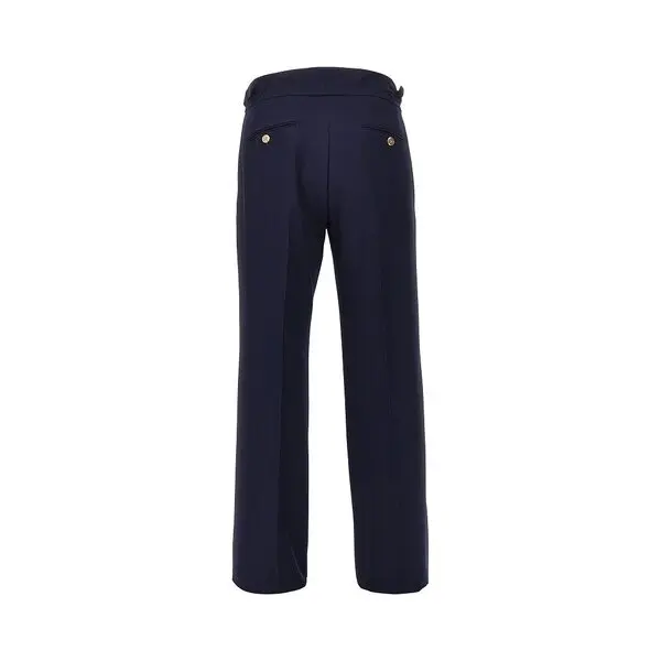 Dolce & Gabbana Wool Pants With Waist Straps