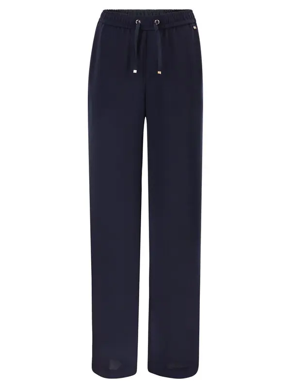 Herno Flowing Wide-leg Trousers With Drawstring