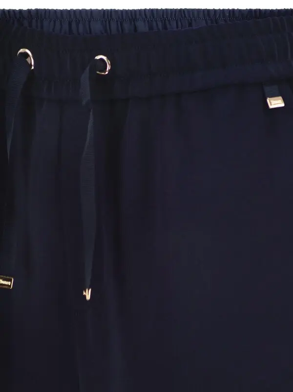 Herno Flowing Wide-leg Trousers With Drawstring - Blue