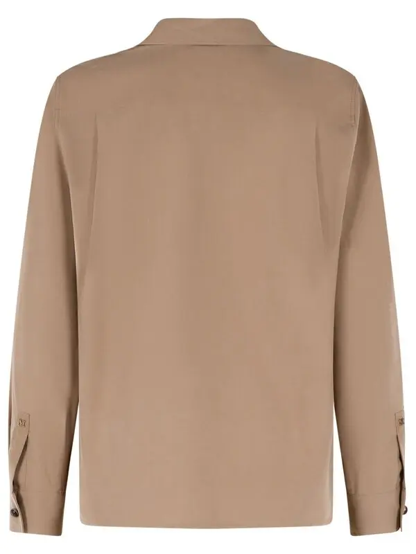Max Mara Iamese' Hazelnut Silk Tela Shirt