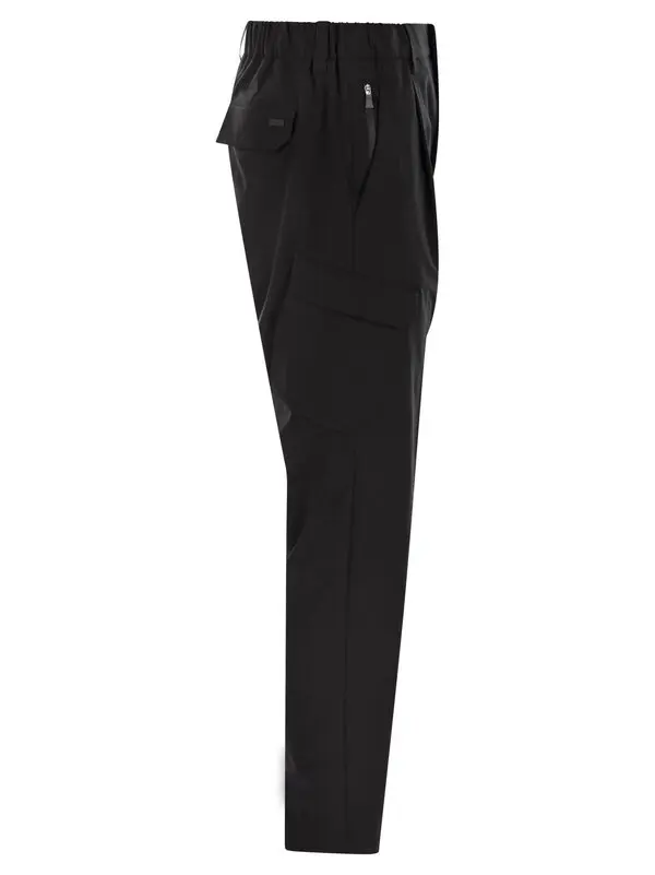 Herno Cargo Trousers With Mechanical Stretch Yarn