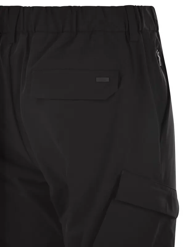 Herno Cargo Trousers With Mechanical Stretch Yarn