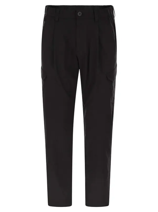 Herno Cargo Trousers With Mechanical Stretch Yarn - Black