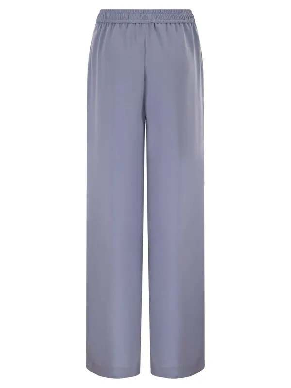 Herno Flowing Wide-leg Trousers With Drawstring - Blue