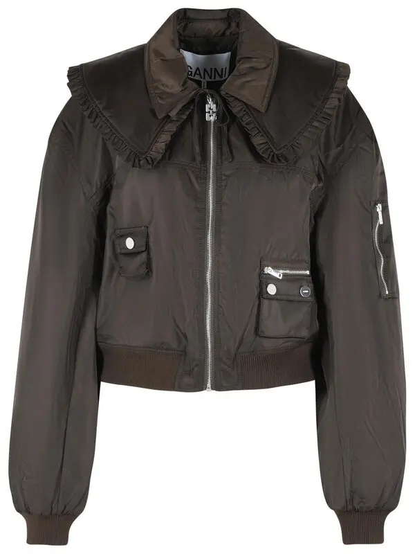 GANNI Polyamide Bomber Jacket