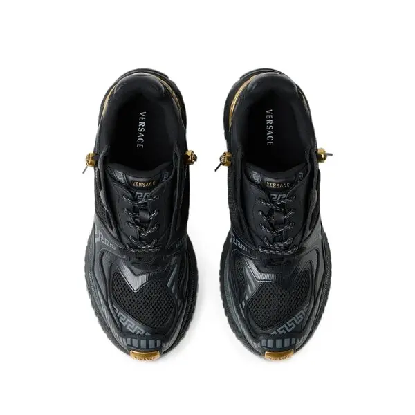 Versace Calf Leather Trainers - Black