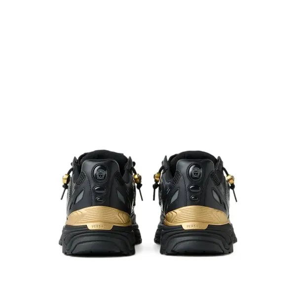 Versace Calf Leather Trainers - Black