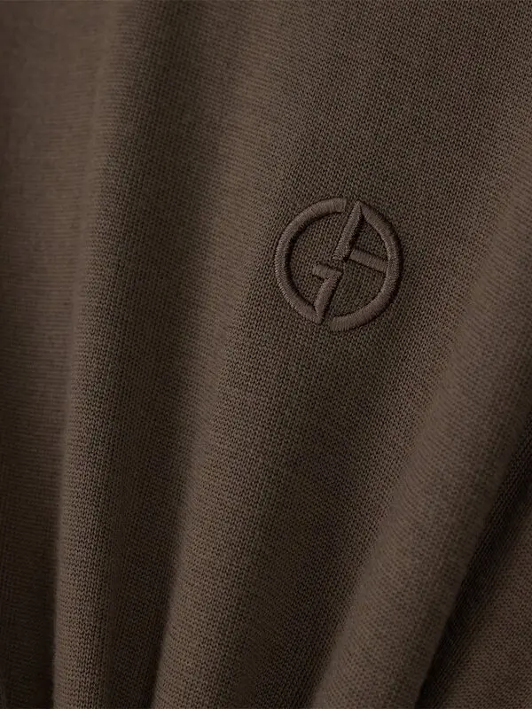 Giorgio Armani Slim-fit Sweater In Plain Knit Virgin Wool