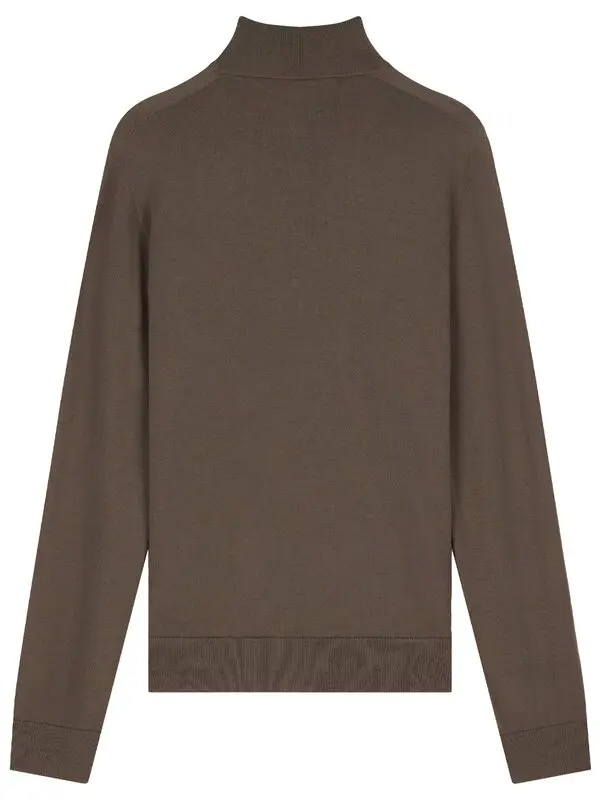 Giorgio Armani Slim-fit Sweater In Plain Knit Virgin Wool